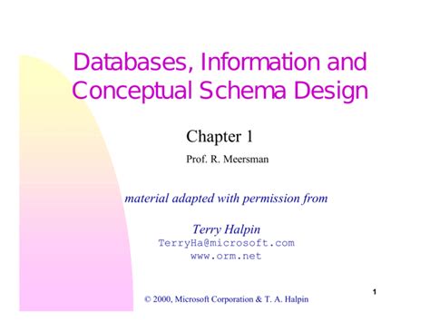 Databases Information And Conceptual Schema