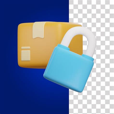 Premium Psd 3d Package Security Illustration