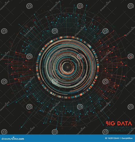Vector Abstract Colorful Round Big Data Information Visualization Social Network Financial