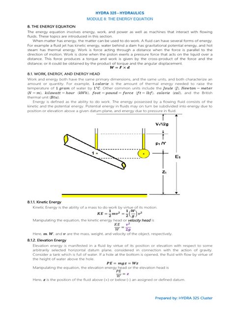 The Energy Equation Pdf Pump Turbine