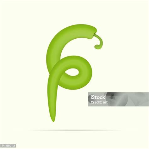 F 편지 녹색 칠리 고추 디자인 건강하고 채식주의 자 디자인 자연 템플릿 야채 로고 등을위한 벡터 야채 글꼴 건강한 식생활에 대한 스톡 벡터 아트 및 기타 이미지 Istock