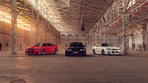 배경 화면 닛산 스카이 라인 gt r r34 닛산 스카이 라인 gt r r33 니므 모 일본 자동차 jdm 빨간 차