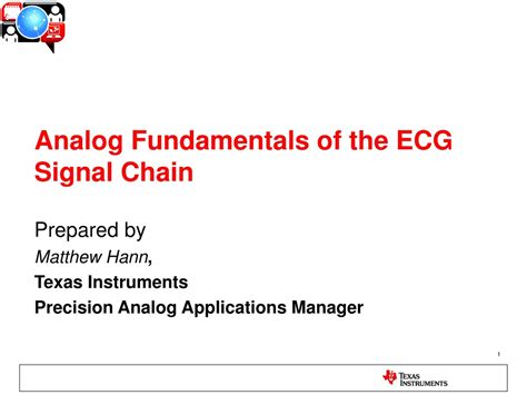 PPT Analog Fundamentals Of The ECG Signal Chain PowerPoint Presentation ID 9098306