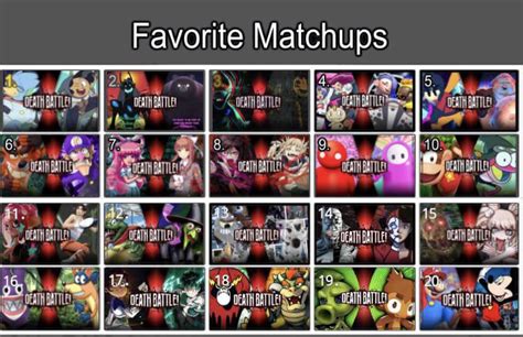 My Top 20 Favorite Matchups : r/DeathBattleMatchups