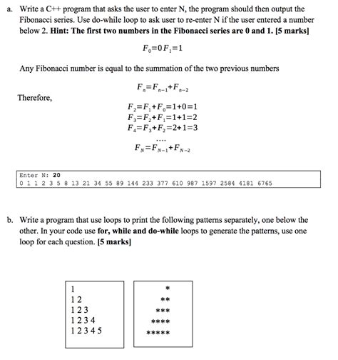 Solved A Write A C Program That Asks The User To Enter N Chegg Com