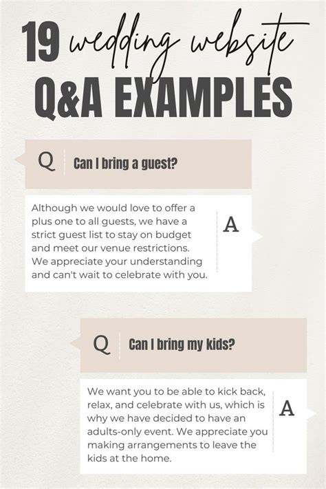 19 wedding website faqs with sample answers in 2024 wedding website