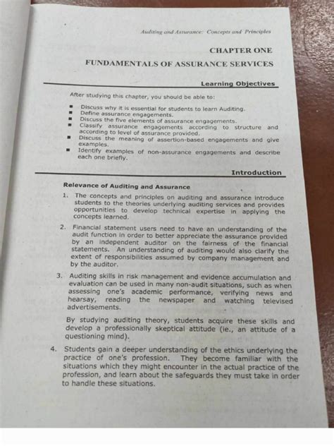 Auditing And Assurance Principle Chapter 1 3 Pdf