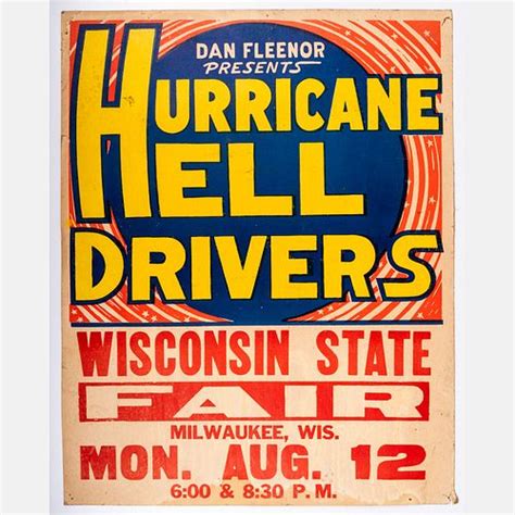 Vintage Hurricane Hell Drivers Poster For Sale At Auction On 28th May Grays Auctioneers Llc