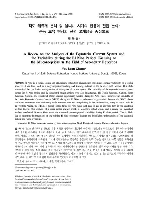 Pdf A Review On The Analysis Of The Equatorial Current System And The