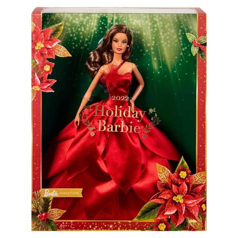 Mattel 2022 Holiday Barbie Doll Cheveux Blonds Ondulés Barbie Noel