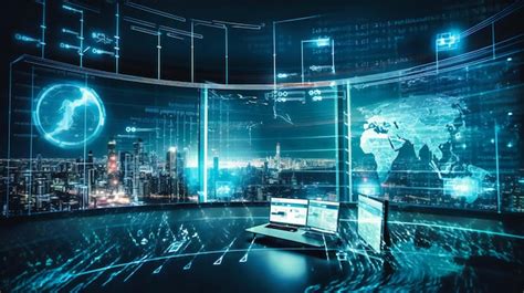 Premium Ai Image A Futuristic Concept Of Financial Technology And Data Visualization