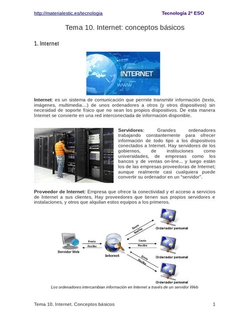 Tema10 Internet Pdf Red Mundial Internet Y Web