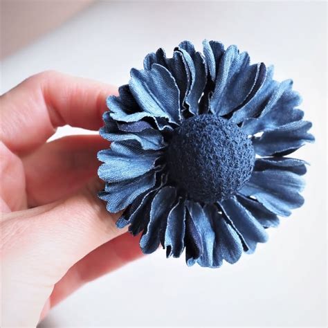 Denim Rose Denim Flower Country Wedding Bouquet Filler Denim Flower On