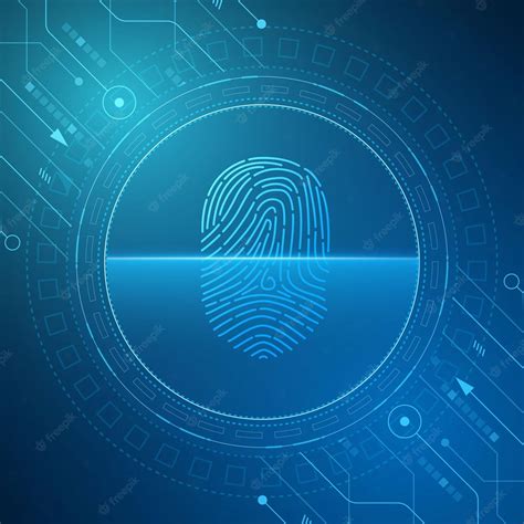 Premium Vector Scan Fingerprint Cyber Security And Password Control