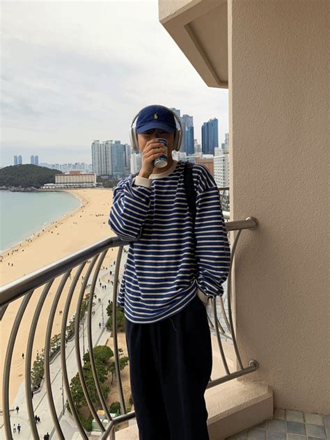 기록 마린 스트라이프 티셔츠3color 위시버킷