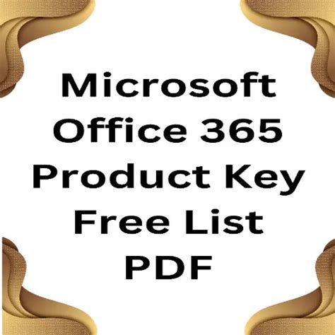Microsoft Office 365 Product Key Free List Pdf Free Download