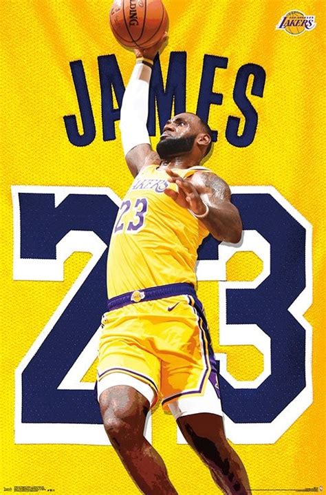 Lebron James Showtime Slam Los Angeles Lakers Official Nba Poster