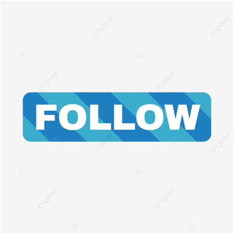 follow button blue for social media vector design images follow