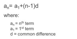 Arithmetic Sequence Find N Th Term Given Sequence