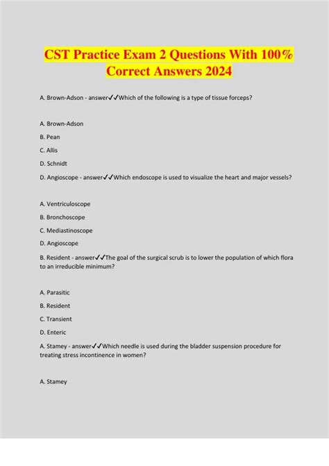 Cst Practice Exam 2 Questions With 100 Correct Answers 2024 Cst Stuvia Nl