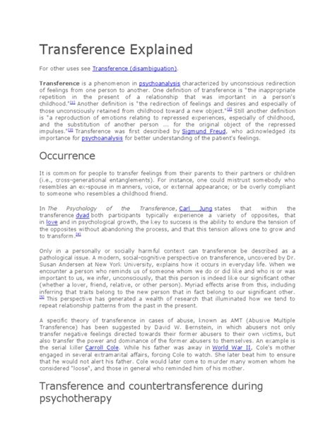 Amt Abusive Multiple Transference Relationships Pdf Psychotherapy Psychoanalysis