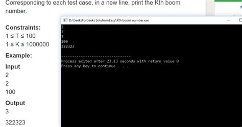 Geeksforgeeks Solution For Kth Boom Number