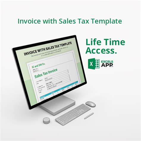 Invoice With Sales Tax Template Excels App