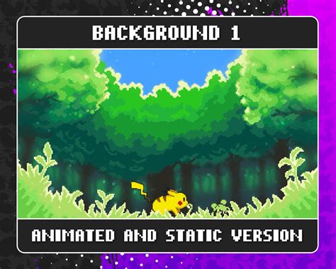 Pokemon Animated Background Screens Cute Pokemon Twitch Etsy México