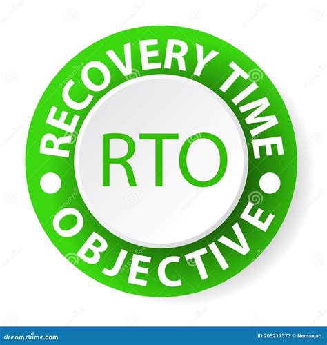 Recovery Time Objective Button Stock Vector Illustration Of Monitoring Crisis