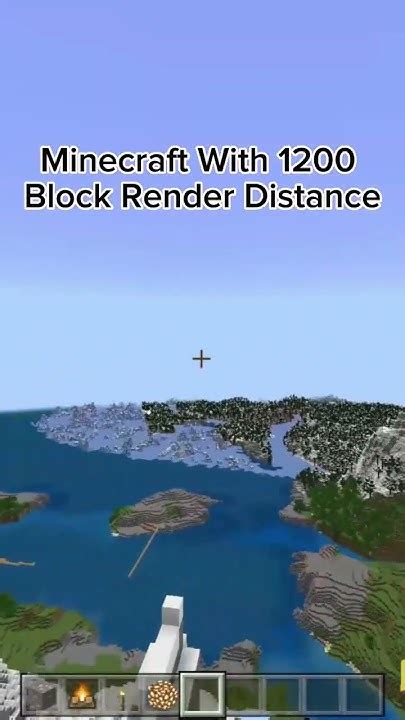 Minecraft With 1200 Block Render Distance 😳 Shorts Youtube
