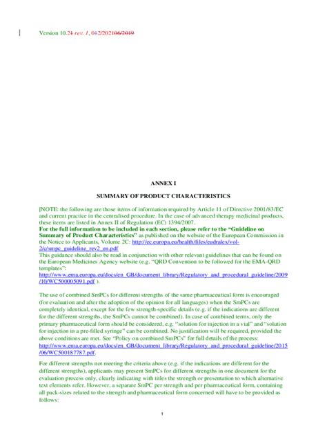 Fillable Online Qrd Human Pi Annotated Template V10 2 Rev1 Highlighted General Ema 48770 2010