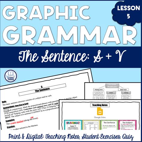 Simple Subject And Predicate The Sentence Graphic Grammar Lesson 5