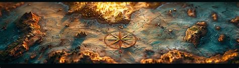 Premium Photo Map Of A Treasure Island In A Creative Digital Art Style