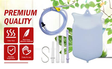 Amazon.com: Enemas 2Qt Silicone Enema Bag Kit for Colon Cleaning Coffee ...