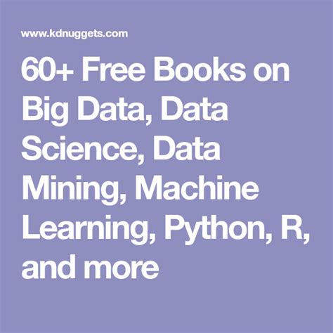60 free books on big data data science data mining machine learning python r and more