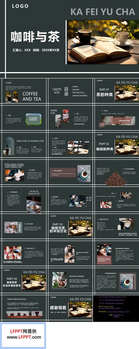 咖啡与茶知识介绍课件ppt下载 Lfppt