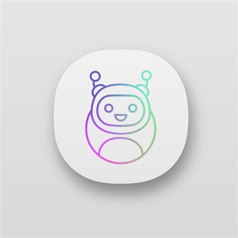 Chatbot App Icon UI UX User Interface Modern Robot Talkbot Online Helper Virtual Assistant