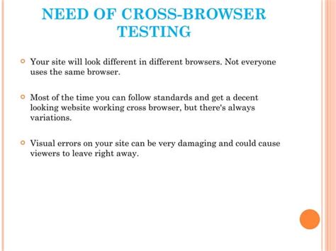 How To Do Better Quality Assurance For Cross Browser Testing Ppt Browsers Computer