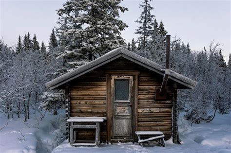 Premium Photo Built Structure On Snow Covered Field