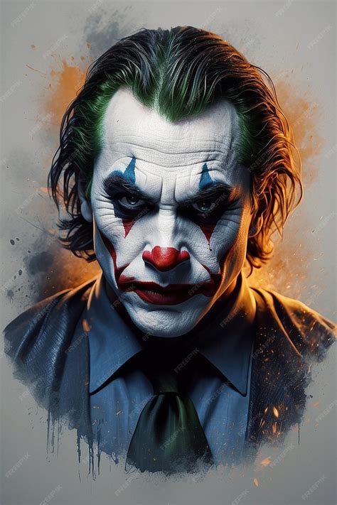 Premium Ai Image Joker Heath Ledger Illustration Iconic Joker Pose