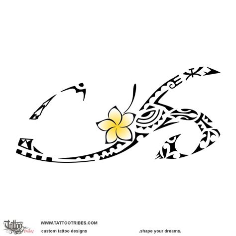 Hawaiian Tribal Flower Tattoos
