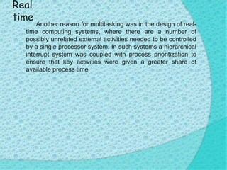 Multitasking PPTX Operating Systems Computer Software And Applications