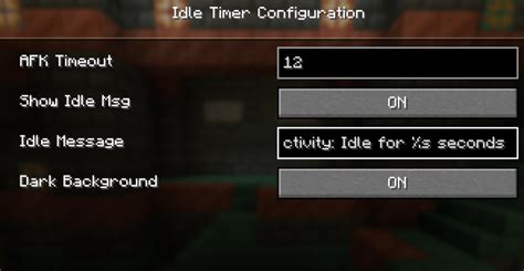 Idle Timer Minecraft Mods Curseforge