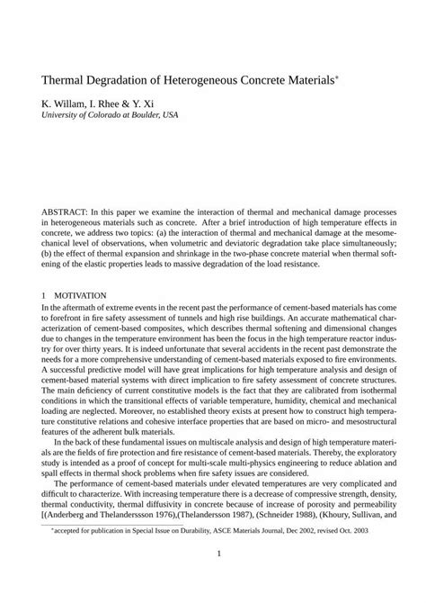 Pdf Thermal Degradation Of Heterogeneous Concrete Materials Dokumen Tips