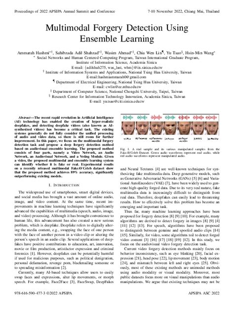 Pdf Multimodal Forgery Detection Using Ensemble Learning