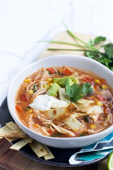Slow Cooker Chicken Tortilla Soup Heathy Little Foodies