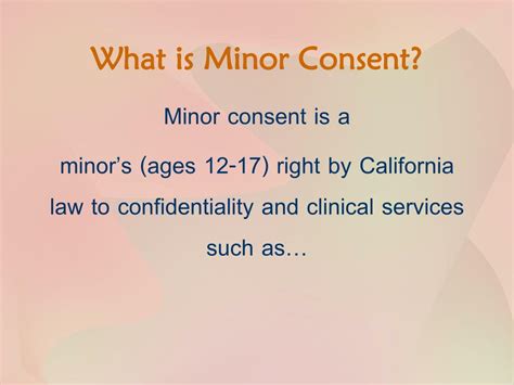 Ppt Empowering Youth Understanding Minor Consent Rights In