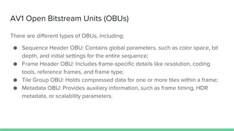 ppt av1 video high level bitstream overview powerpoint presentation