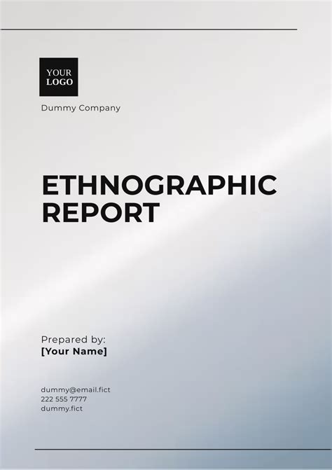 Free Ethnographic Report Template To Edit Online