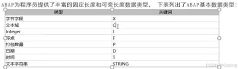 Abap语法 Csdn博客